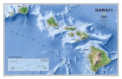 'National Geographic - Hawaii Map Laminated Poster' Posters - National ...
