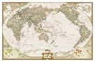 'National Geographic - World Executive, Pacific Centered Map Laminated ...
