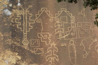 'Native American Petroglyphs in Lobo Canyon, Cebolla Wilderness, New ...