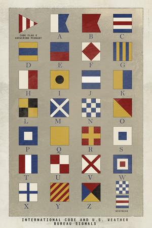 'Nautical Flags' Giclee Print - Ken Hurd | AllPosters.com
