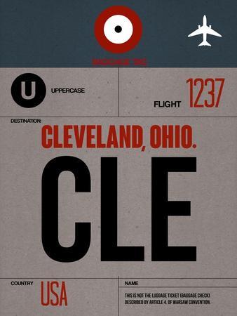 'CLE Cleveland Luggage Tag I' Poster - NaxArt | AllPosters.com