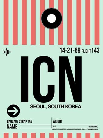 'ICN Seoul Luggage Tag I' Posters - NaxArt | AllPosters.com