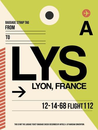 'LYS Lyon Luggage Tag I' Art - NaxArt | AllPosters.com