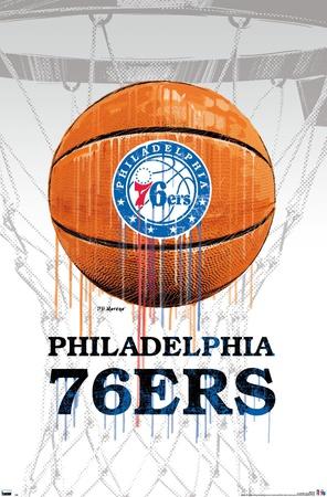 'NBA Philadelphia 76ers - Drip Ball Premium Poster' Poster | AllPosters.com