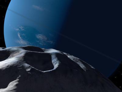 'Neptune Seen from the Surface of its Tiny Moon, Naiad' Photographic ...