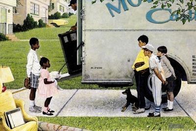 'New Neighbors (or New Kids in the Neighborhood; Moving In)' Giclee ...