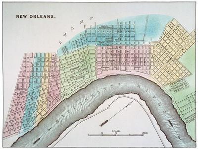 'New Orleans Map, 1837' Giclee Print | AllPosters.com