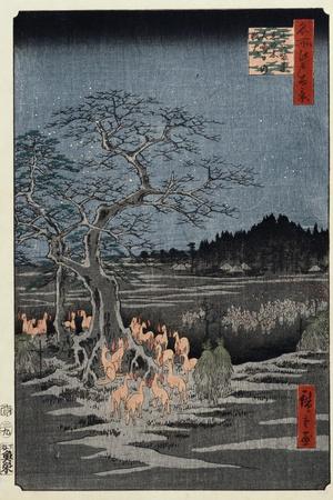 'New Year's Eve Foxfires at the Nettle Tree, Oji', from the Series ...