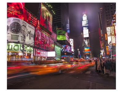 'New York Broadway at Night' Premium Giclee Print | AllPosters.com