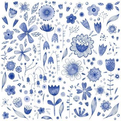 Indigo Blossoms Giclee Print - Nic Squirrell | AllPosters.com