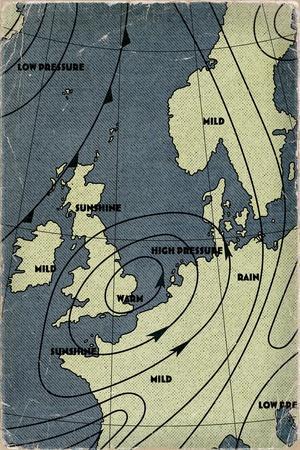 Vintage Europe Weather Map Giclee Print - Nicholas | AllPosters.com