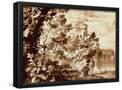 Nicolas Poussin (Landscape with trees and tower) Art Poster Print Photo ...