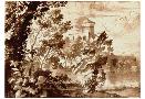 Nicolas Poussin (Landscape with trees and tower) Art Poster Print Photo ...