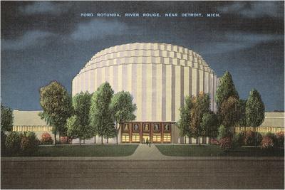 'Night, Ford Rotunda, Detroit, Michigan' Print | AllPosters.com