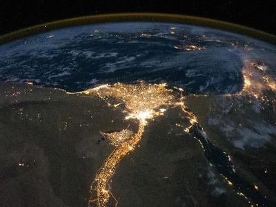 'Night View of the Eastern Mediterranean Sea' Photo | AllPosters.com