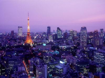 'Night View of Tokyo Tower' Photographic Print | AllPosters.com
