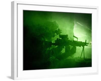 'Night Vision View of a U.S. Army Ranger in Afghanistan Combat Scene ...
