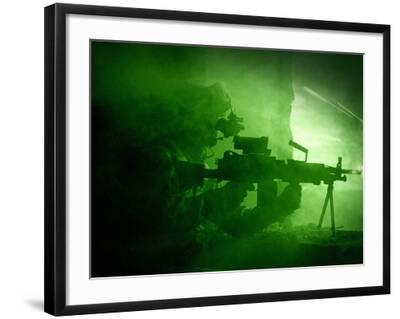 'Night Vision View of a U.S. Army Ranger in Afghanistan Combat Scene ...