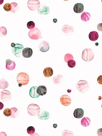 Polka dots watercolor Pink Max - Ninola Designs | AllPosters.com
