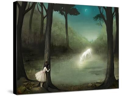 'No One Would Ever Believe Her' Stretched Canvas Print - Meluseena ...