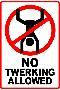 No Twerking Allowed Sign Poster | AllPosters.com