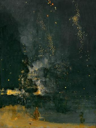 'Nocturne in Black and Gold, the falling Rocket, 1875 (Oil on Panel ...