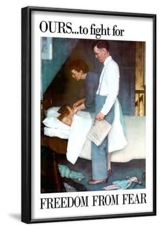 'Norman Rockwell Freedom From Fear WWII War Propaganda Art Print Poster ...
