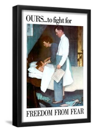 'Norman Rockwell Freedom From Fear WWII War Propaganda Art Print Poster ...