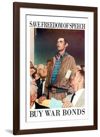 'Norman Rockwell Save Freedom of Speech WWII War Propaganda' Prints ...