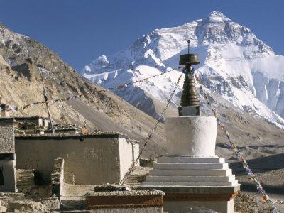 'North Side of Mount Everest (Chomolungma), from Rongbuk Monastery ...