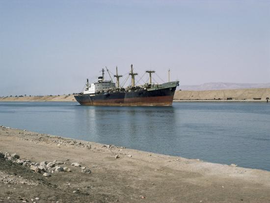 Northbound Ship Suez Canal Egypt North Africa Africa Photographic Print Jack Jackson
