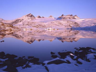 'Norway, Jotunheimen National Park, Winter Evening on a Lake in ...