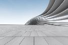 '3D Render of Futuristic Architecture Background with Empty Concrete ...