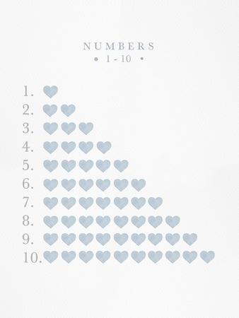 'Numbers 1-10 Blue' Posters - Leah Straatsma | AllPosters.com