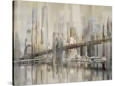 'NY Cityscape Castleton Bridge' Stretched Canvas Print - Paul Duncan ...