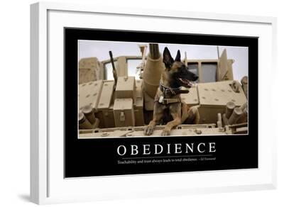 'Obedience: Inspirational Quote and Motivational Poster' Photographic ...