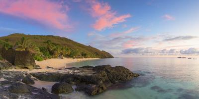 'Octopus Resort and Waya Island at Sunset, Yasawa Islands, Fiji ...
