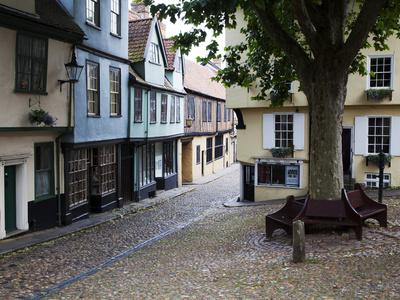 'Old Buildings on Elm Hill, Norwich, Norfolk, England, United Kingdom ...