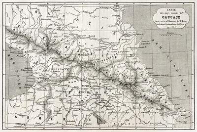'Old Caucasus Map' Art - marzolino | AllPosters.com