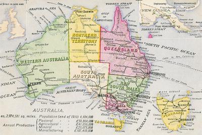 'Old Map of Australia' Posters | AllPosters.com
