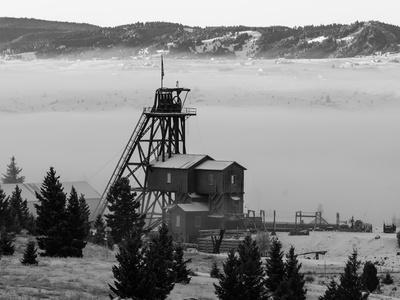 'Old Relics Of Historic Mines Rise Above The Clouds In Butte, Montana ...