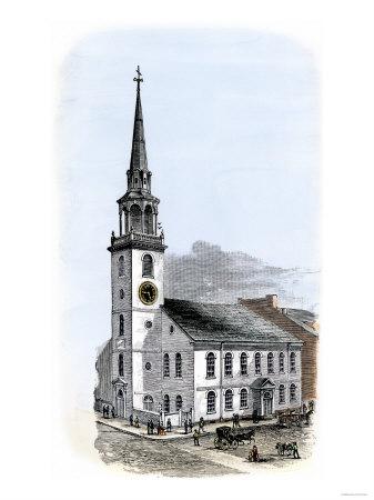 'Old South Meeting-House, Site of Boston Tea Party Plot' Giclee Print ...