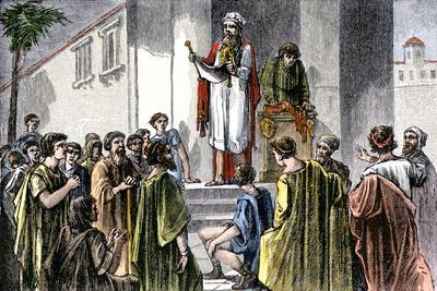 'Old Testament: Proclamation Written in a Scroll and Read in the Old ...