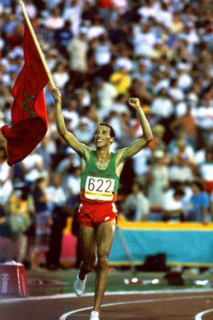 'Olympic Games in Los Angeles, 1984 : Moroccan Athlet Said Aouita Win ...