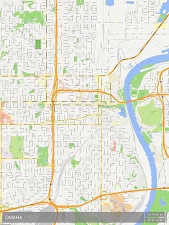 'Omaha, United States of America Map' Prints | AllPosters.com