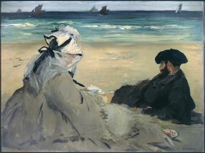 'On the Beach. (Portrait of Madame Edouard Manet and Eugene Manet ...