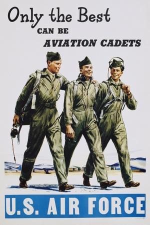 'Only the Best Can Be Aviation Cadets Recruitment Poster' Giclee Print ...