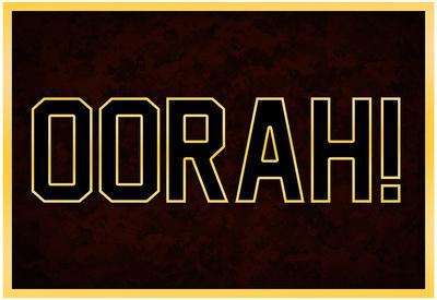 'Oorah! Red and Gold Military Poster' Posters | AllPosters.com
