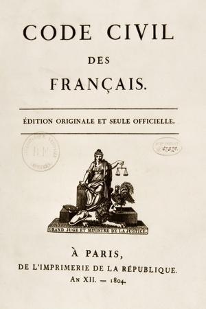 'Original and Official Edition of the French Civil Code, 1804' Print ...