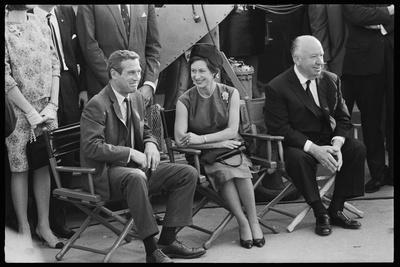 Paul Newman, Princess Margaret and Alfred Hitchcock on the Set of 'Torn ...
